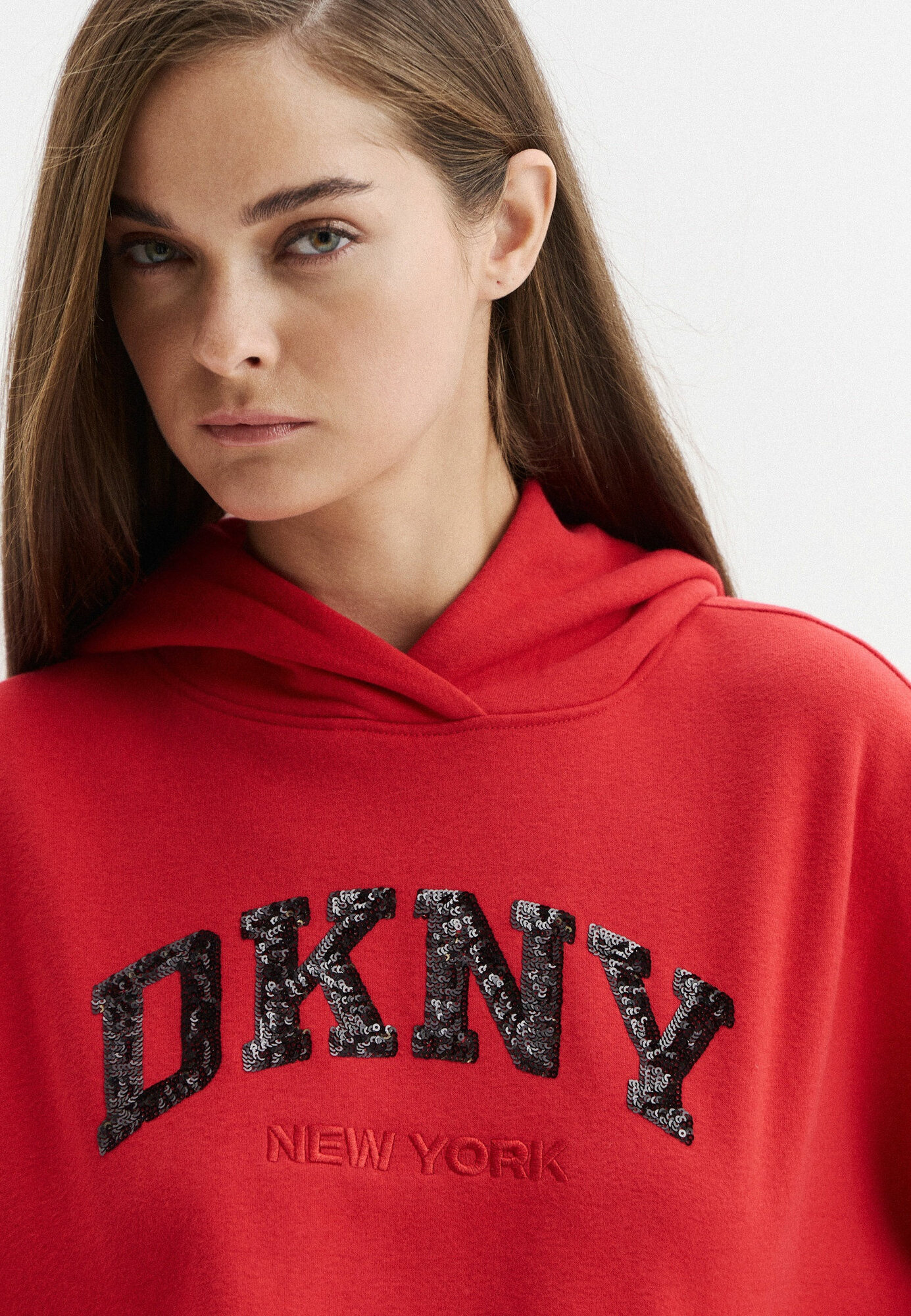 Толстовка DKNY, размер L, , красный — фото 1
