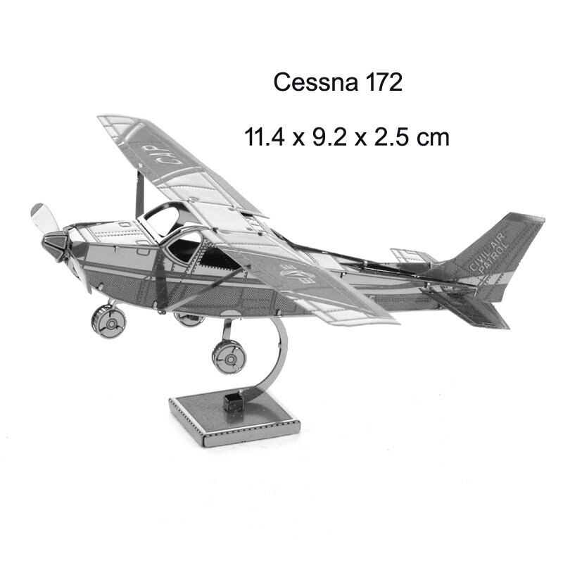 3D металлический пазл самолет Cessna Skyhawk 172 модель сборная игрушка модель подарок