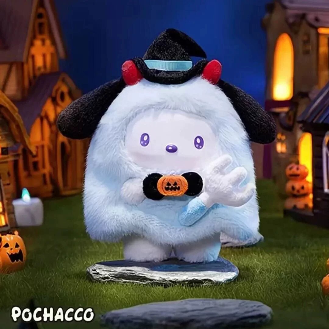 Miniso Sanrio Halloween Plush Blind Box Pendant Keychain Gift, Opened Confirmed Pochacco
