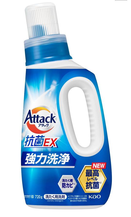 Гель для стирки белья Attack Antibacterial EX с антибактериальным эффектом, 720 г.