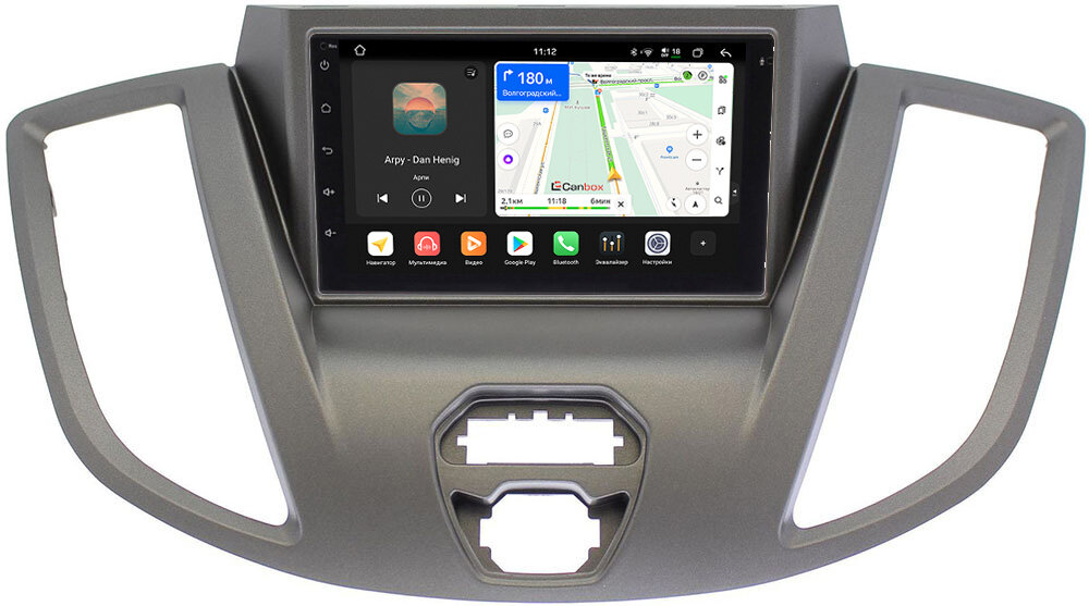 Штатная магнитола Ford Transit 2014-2022 Canbox H-Line 5617-RP-FR067-163 Android 14 (4G-SIM, 4/64, DSP, QLed) (173х98)