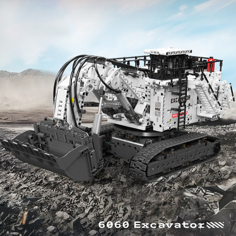 Детский обучающий конструктор Yuxing 17067 Engineering Series 6060 «Экскаватор» с дистанционным управлением через приложение, высокой сложности сборки