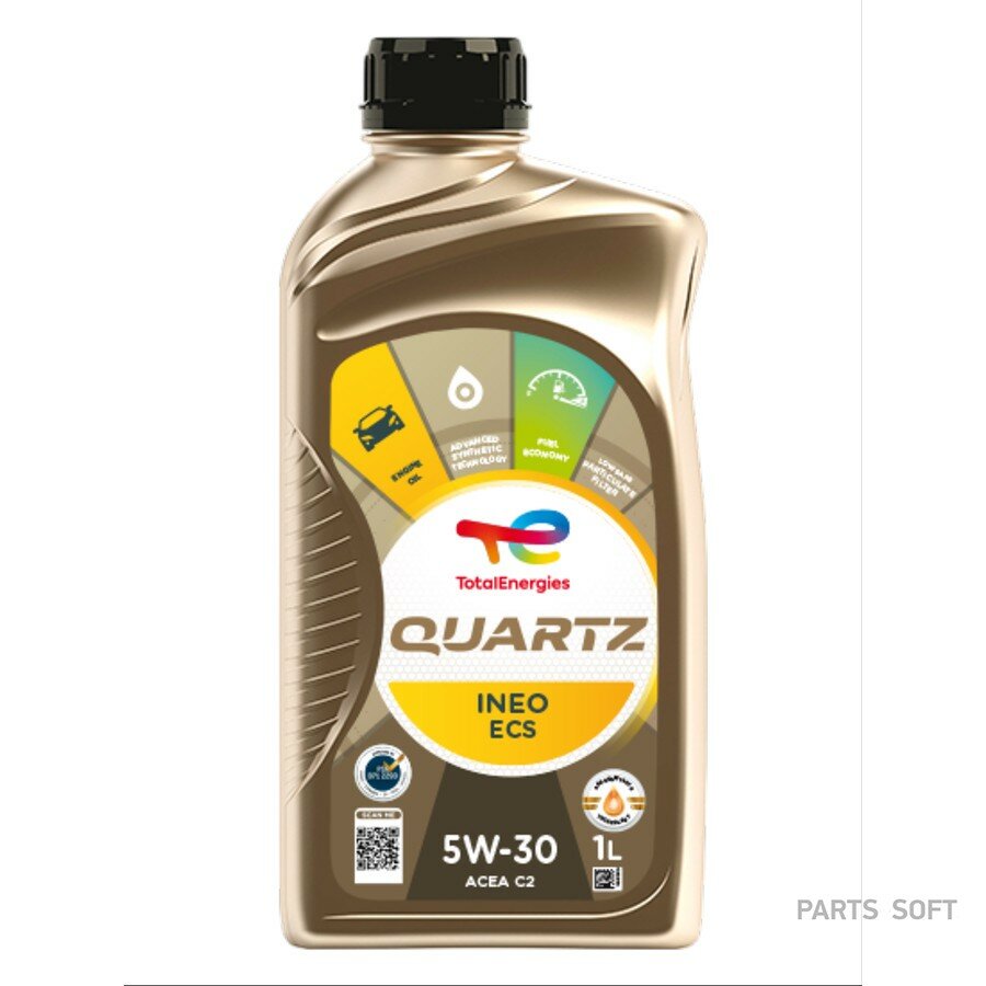 Масло моторное quartz ineo ecs 5w30, 1l аналог 166252