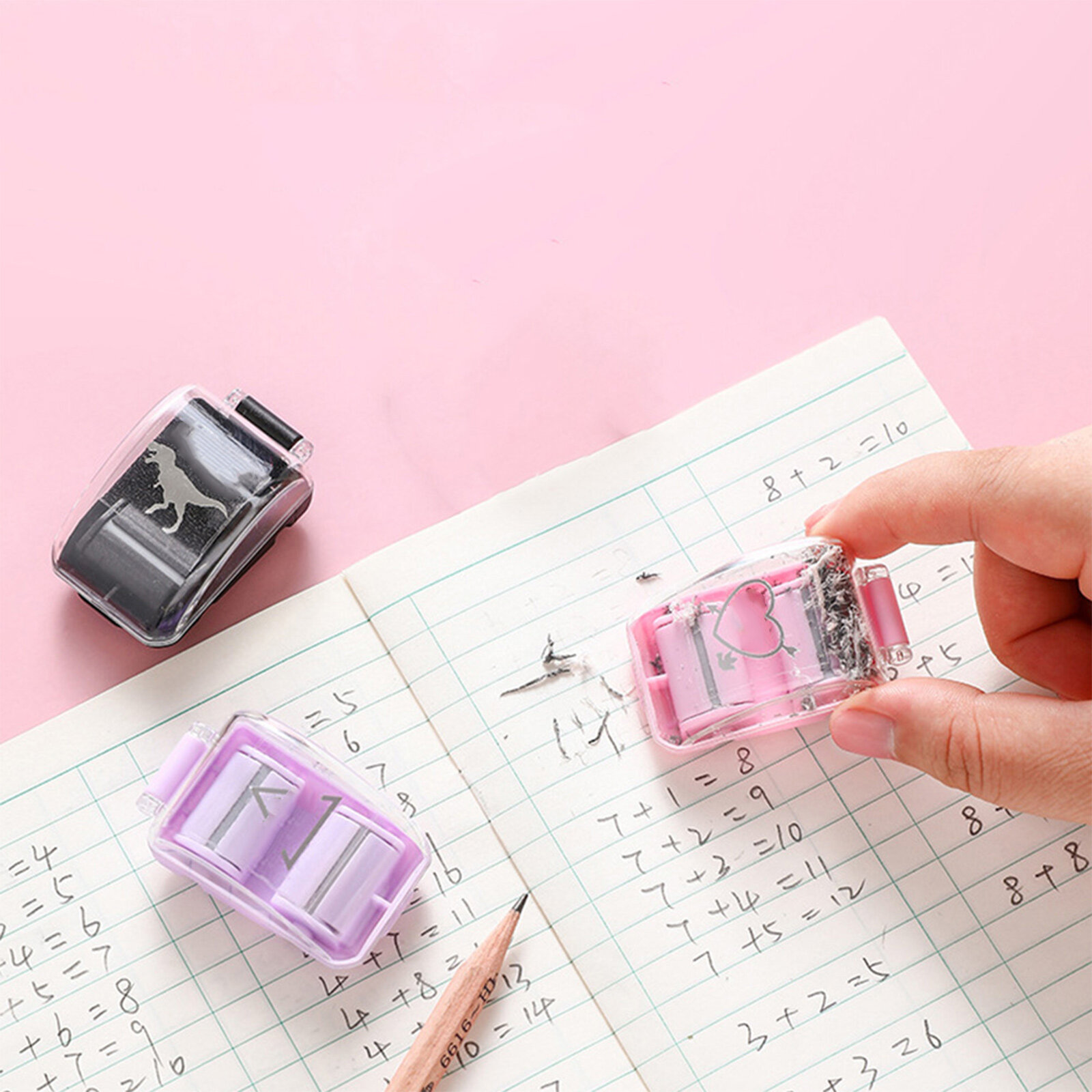 Набор Из 2 Штук Мини Сборщиков Остатков Для Стирания Pink 5X3Cm