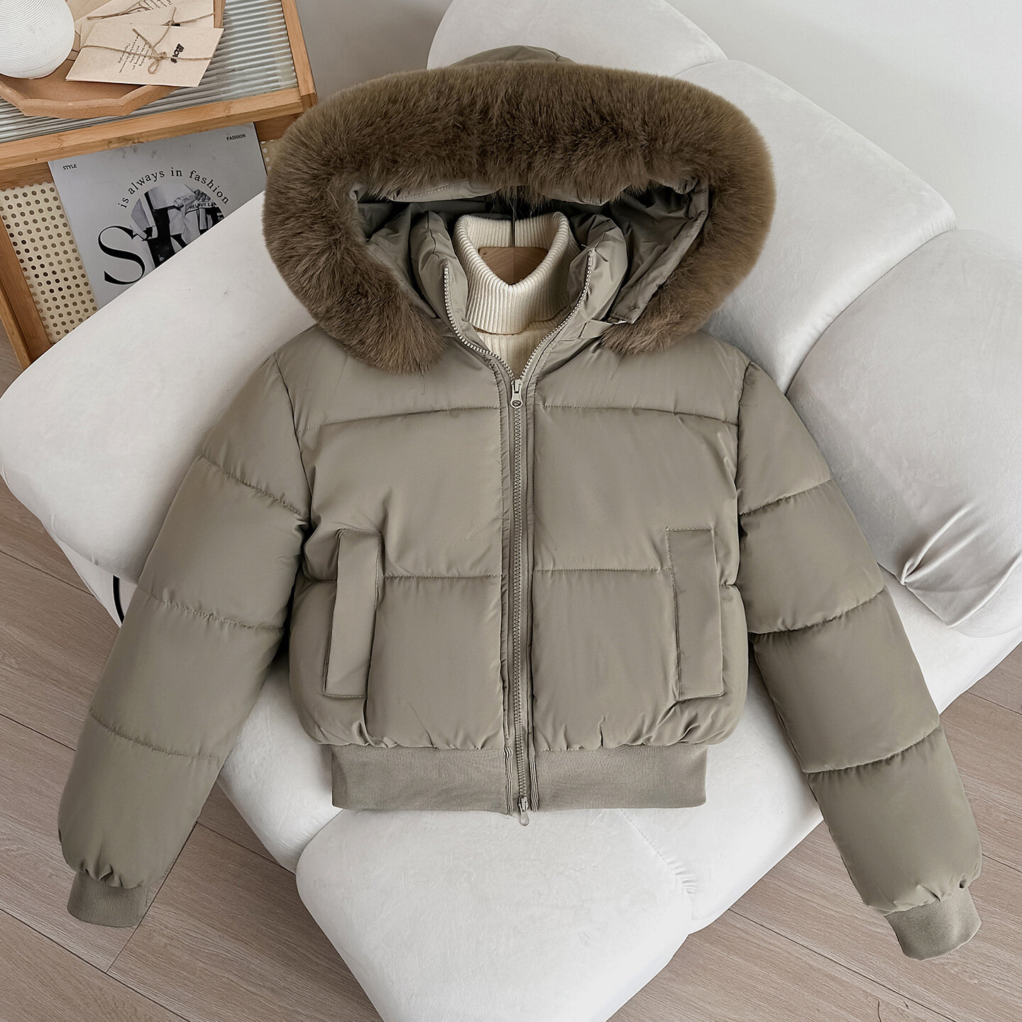 Куртка , размер 44, Khaki — фото 1
