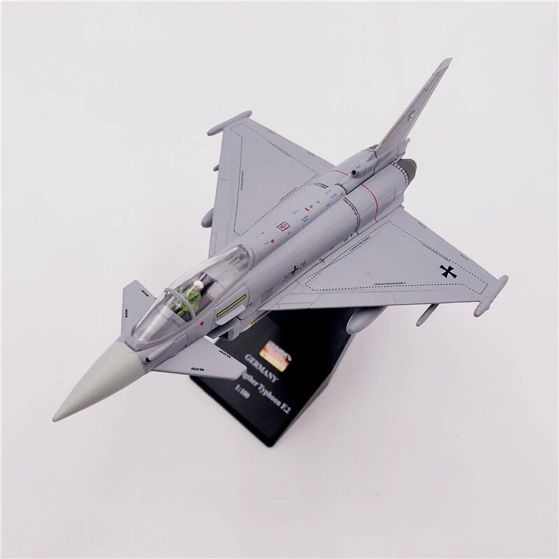 Модель истребителя Typhoon EF2000 в масштабе 1/100 (Nsmodel: European German Air Force Alloy Fighter Model)