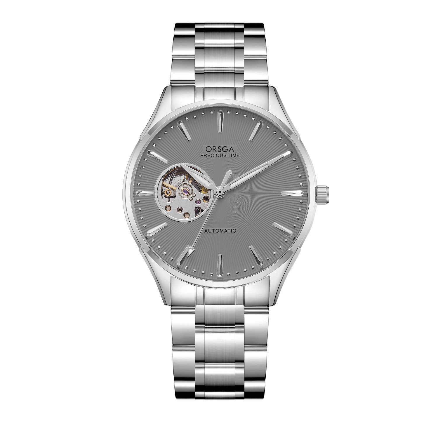 Мужские механические часы ORSGA Skeleton Business Automatic Mechanical Watch: простые и стильные механические наручные часы