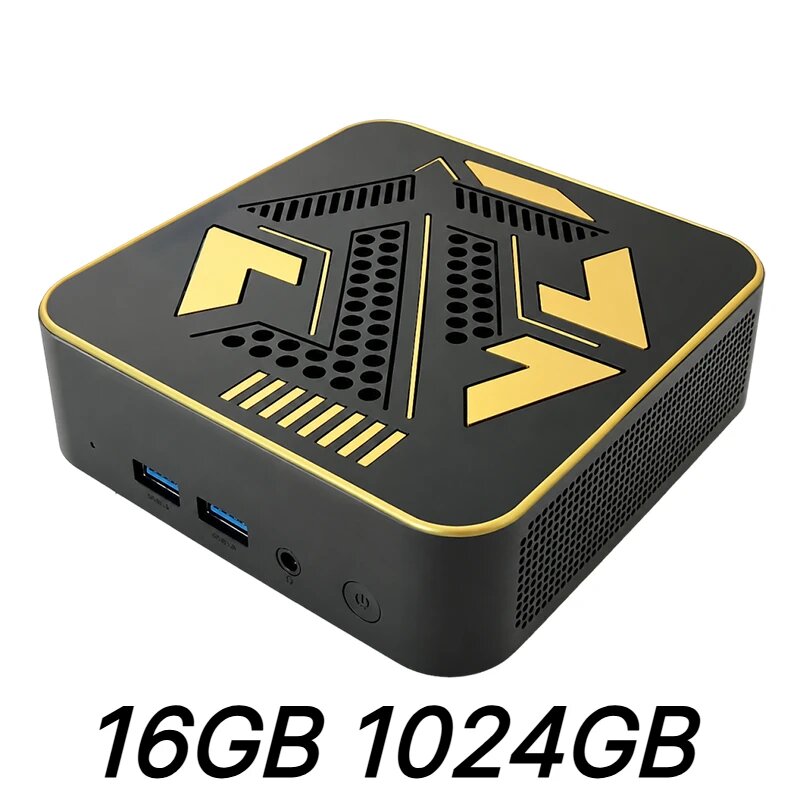 Мини-ПК Core i9-10980HK, 16 ГБ ОЗУ, 1/2 ТБ SSD, 4K дисплей Желтый, 16GB 1024GB