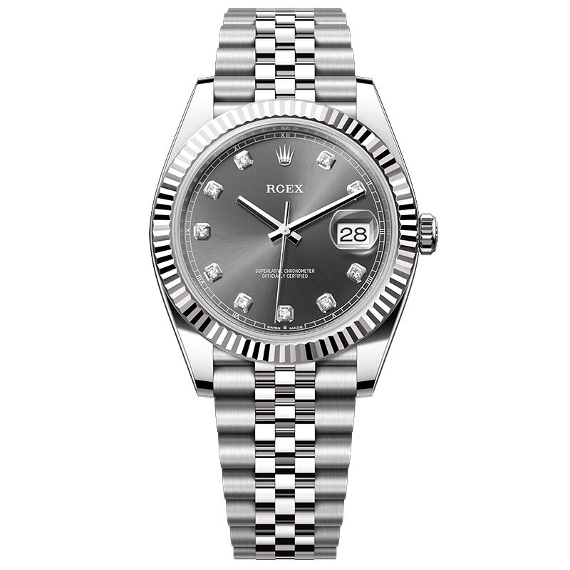 Мужские автоматические водонепроницаемые часы Datejust с бриллиантами и люминесцентным покрытием, классические
