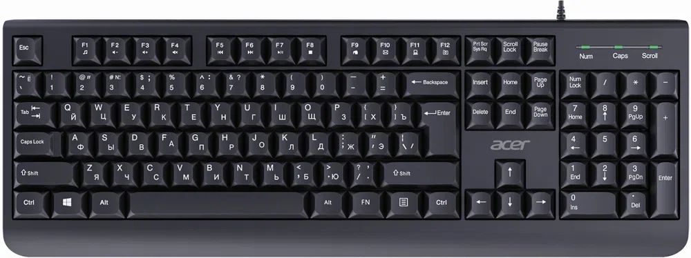 Acer OKW400 black USB Multimedia ZL. KBDEE.01C каб:1.8м Клавиатура проводная