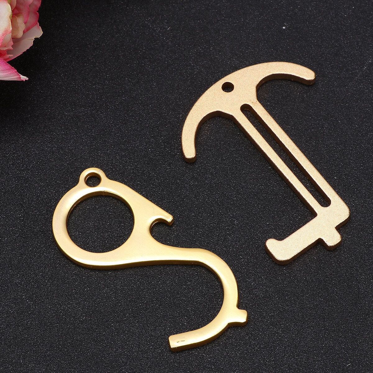 Открыватель Дверей И Лифта Без Контакта 2 Штуки Золотой 7.2×5.5×0.4Cm
