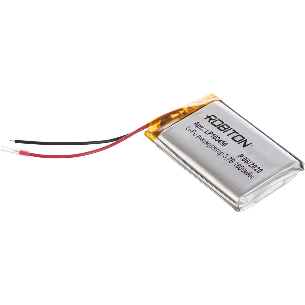 Аккумулятор ROBITON LP103450 3.7В 1800mAh PK1 14065