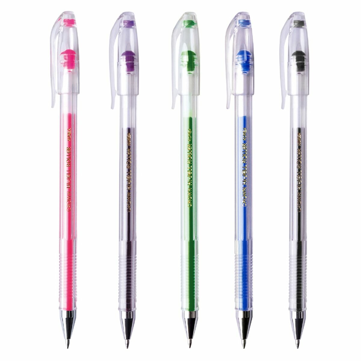 Набор гелевых ручек Crown Hi-Jell Color (0.35мм, 5 цветов) 5шт. (HJR-500SET/5)