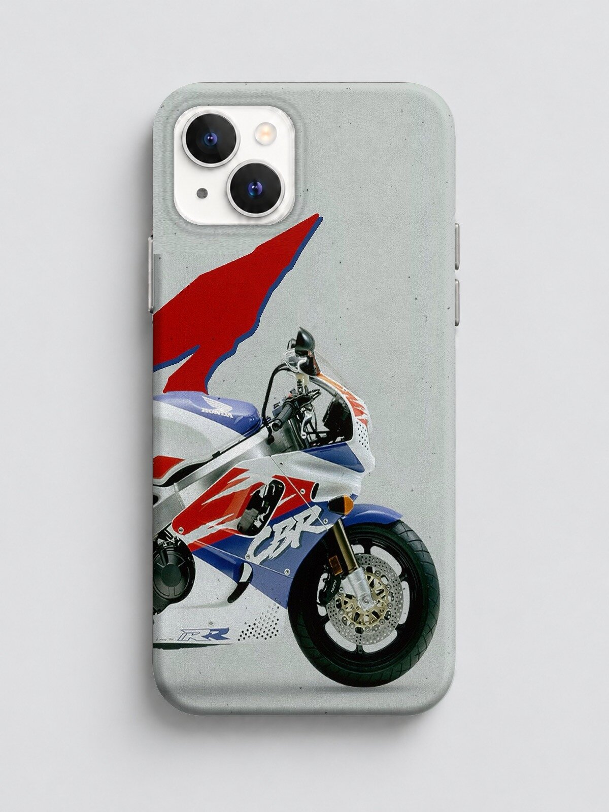 Прозрачный чехол на iPhone 15 Honda CBR спортивный