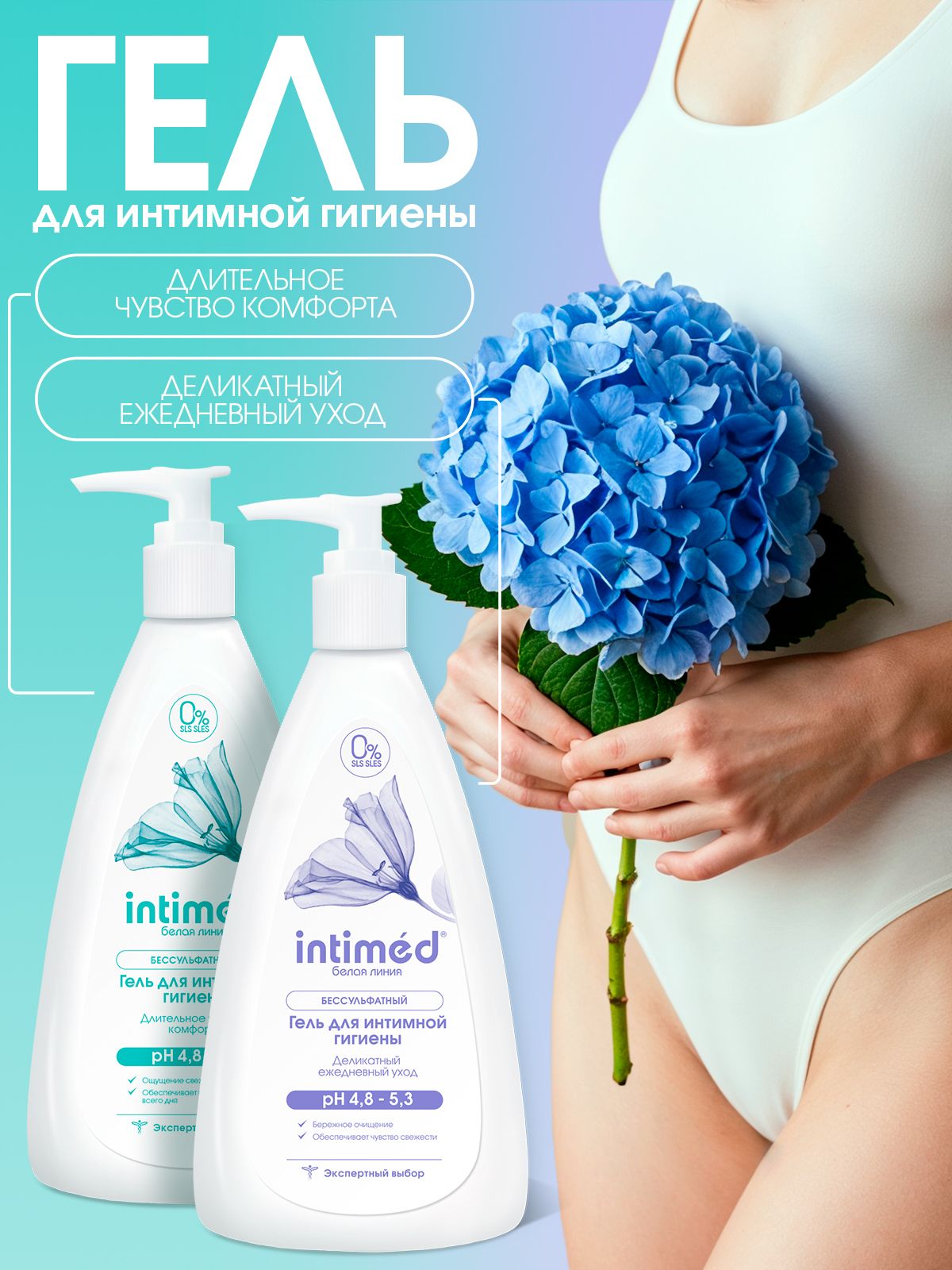 Intimed Набор гелей для интимной гигиены женской, 200+200 мл