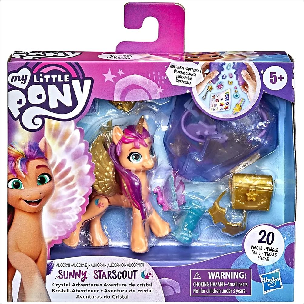Игровой набор My Little Pony Sunny Starscout «Кристальное приключение», фигурка пони 8 см, 20 аксессуаров-сюрпризов