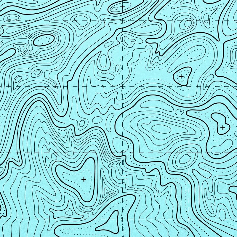 Термопластичная панель KYDEX топографический камуфляж 1pc 300X300X1.5MM, Light Blue