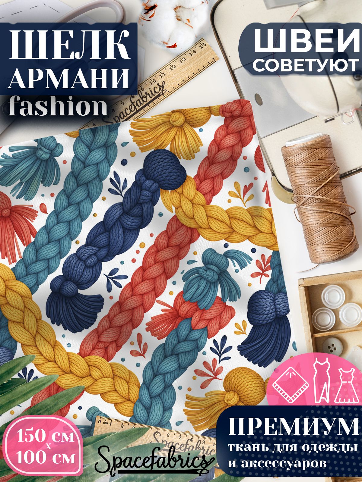 Ткань для шитья шелк Армани, искусственный шелк для костюмов, платьев, юбок с принтом