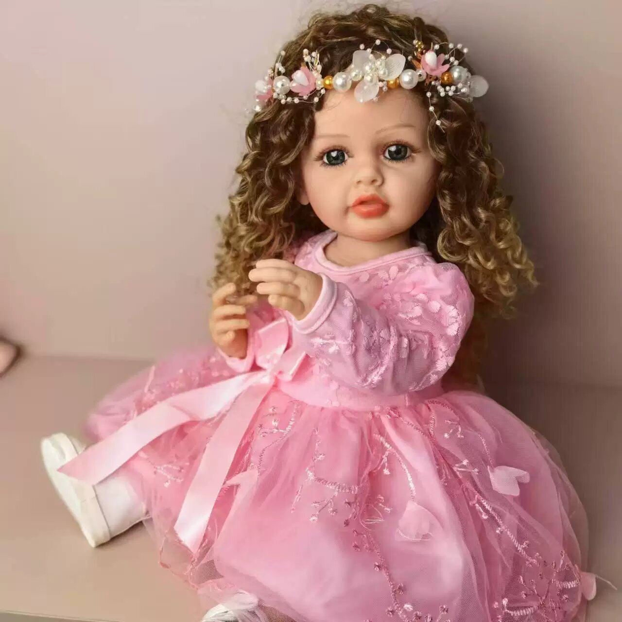Кукла Меймеи с коричневыми глазами, с одеждой, 55 см, обучающая игрушка для девочек 2-10 лет