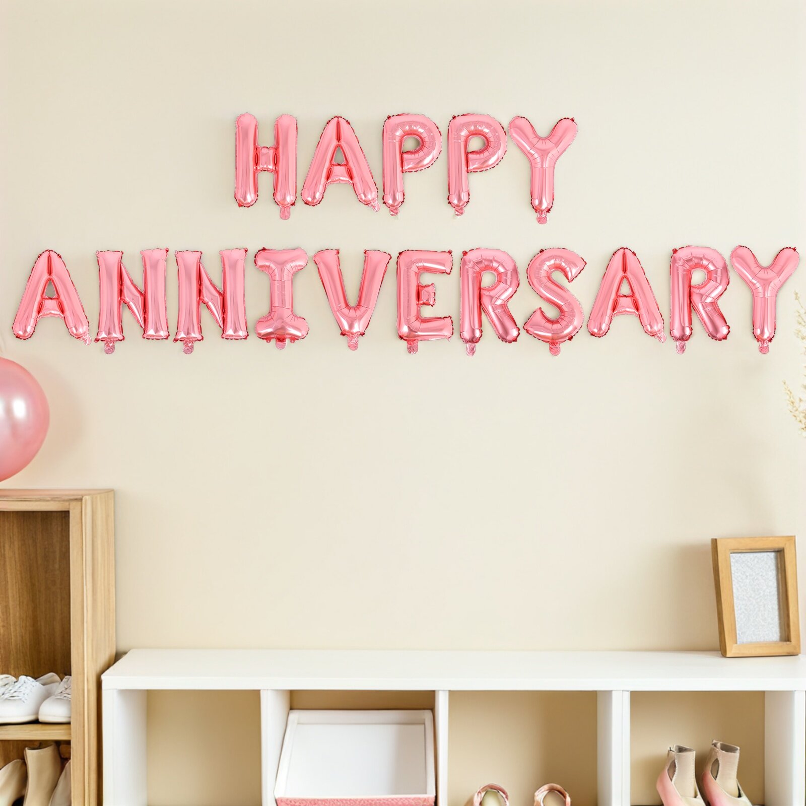 Набор алюминиевых шаров с надписью happy anniversary для украшения свадьбы, 2 комплекта