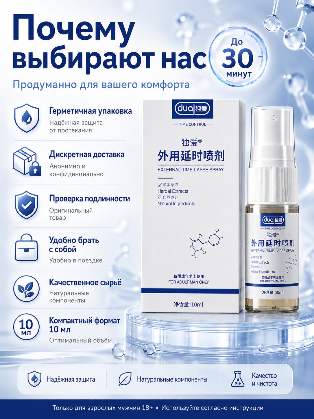 Пролонгатор, Спрей, 10 мл