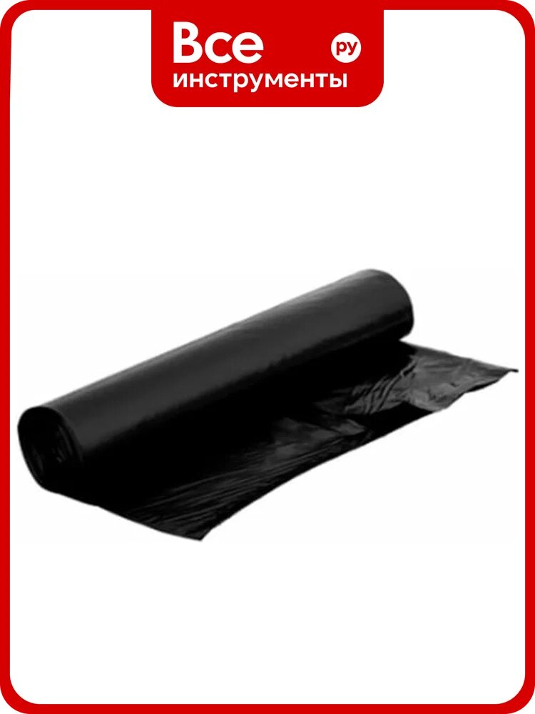 Мешок ПНД вторичка R2R, 60 л, 600х690 мм, 11 мкм, черный (25 шт в ролике, коробка 25 рол.) 7040-60606911
