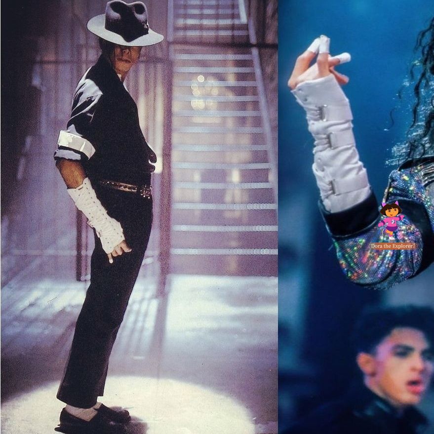 Варежки  Michael Jackson BAD для девочек, размер Универсальный размер (31-32 см), 00112 золотой — фото 1