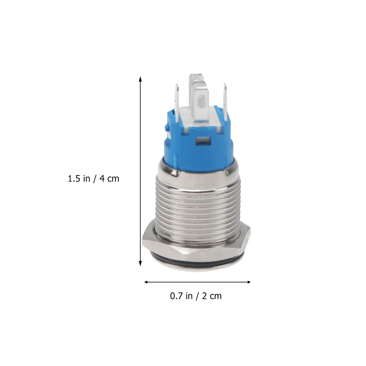 Кнопка Сброса Авто Нержавеющая Сталь Водонепроницаемая 12V 4X2X2Cm Серебристый