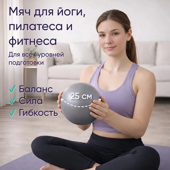 Фитбол (гимнастический мяч), 25 см, 103 г