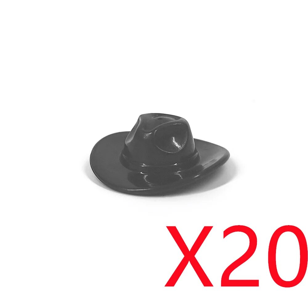 20 шт. Черные мини-ковбойские шляпы EA161-20PCS