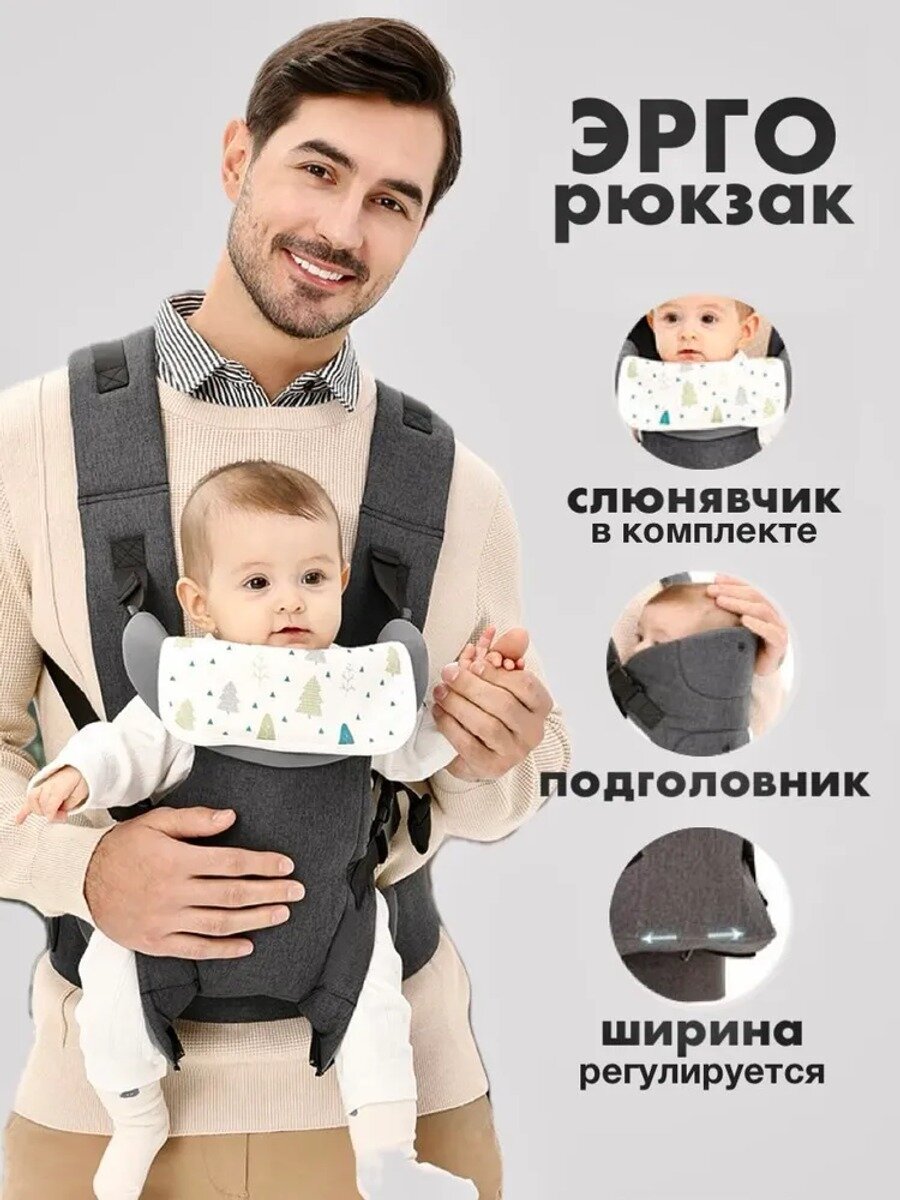 Эргорюкзак кенгуру для новорожденных эргомир слинг переноска