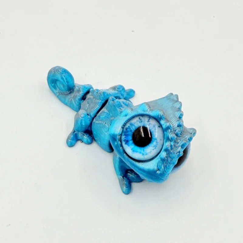 Мини-фигурки хамелеонов из пластика Blue Silver