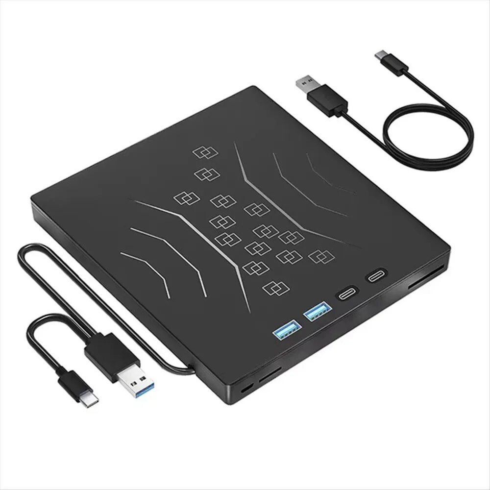 Внешний CD/DVD-привод USB 3.0, портативный оптический CD-рекордер для ПК и ноутбука.