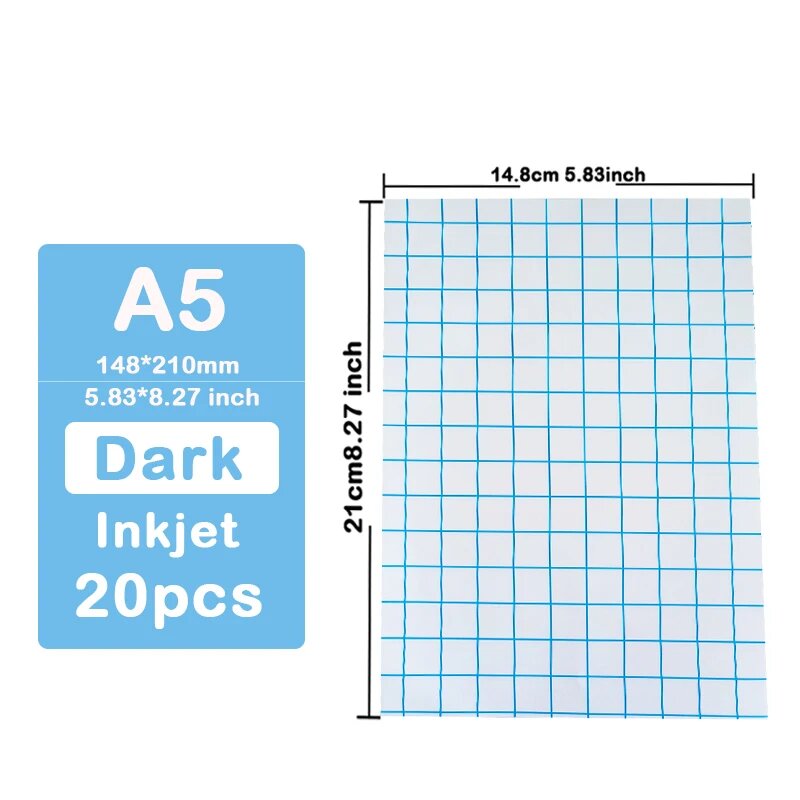 Бумага для печати A5, Dark transfer paper, 20 листов