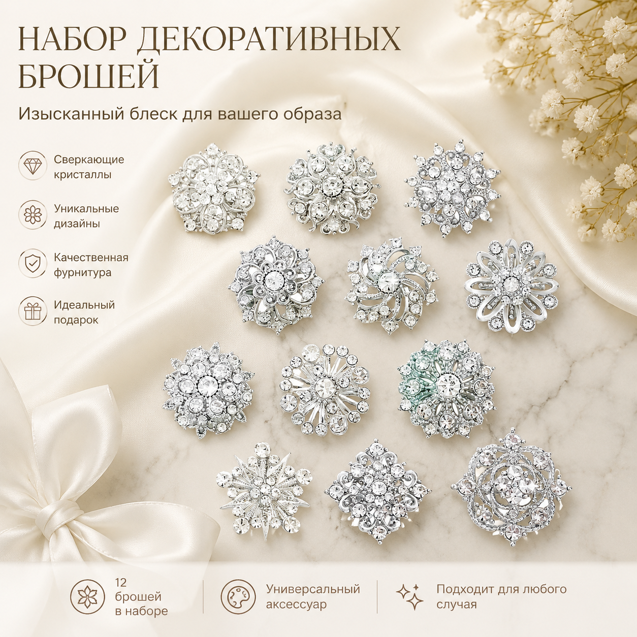 Комплект брошей