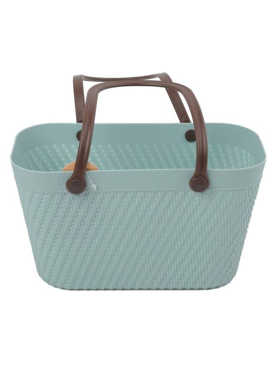 Корзина-сумка TODELIA 30х15,5х17,3см, 5,5л, пластик/ТПР-резина, голубая