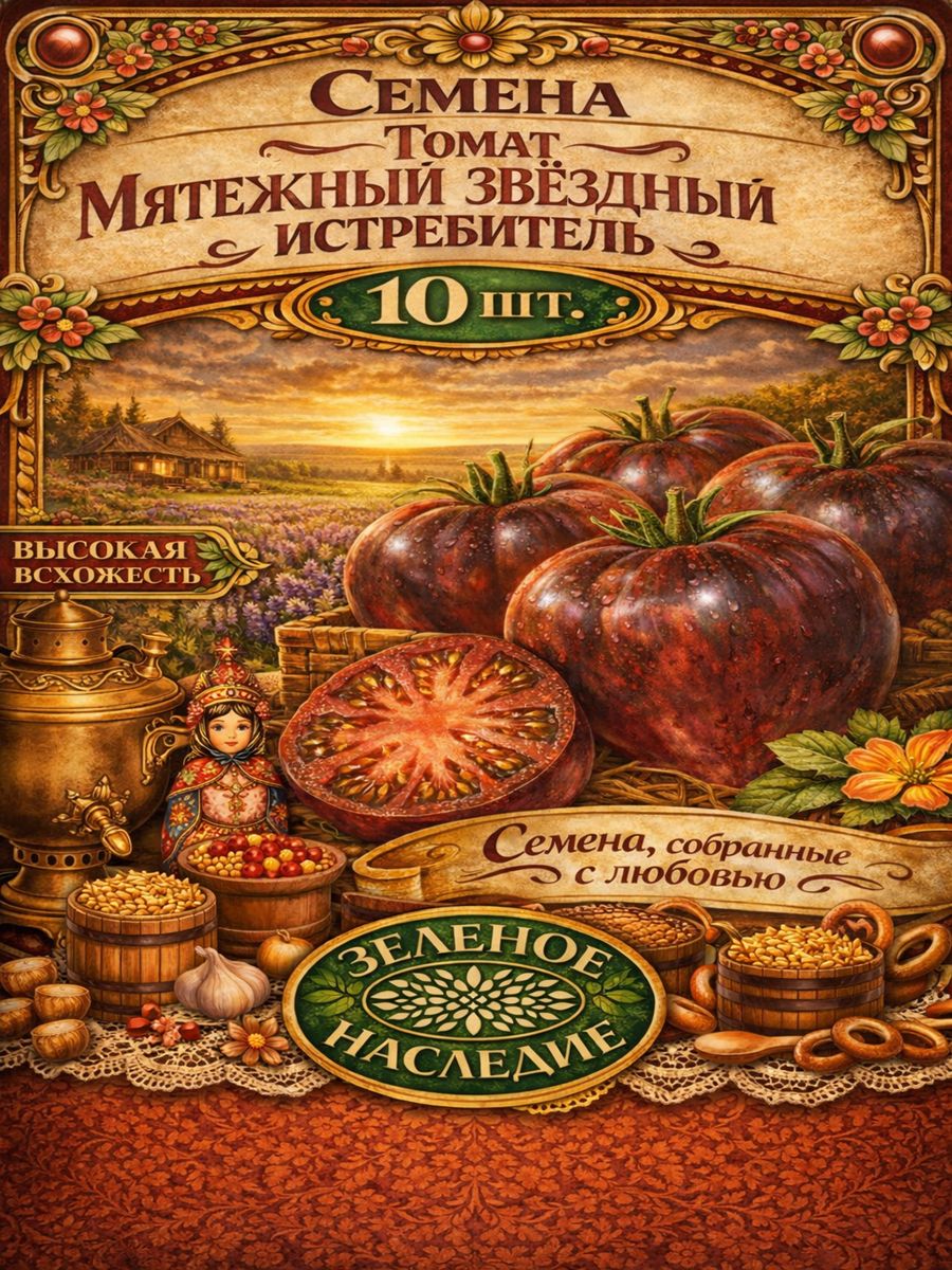 Семена Томат Мятежный звездный истребитель (лат. Solanum lycopersicum) 10шт