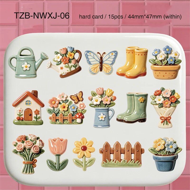 Наклейки TZB-NWXJ-06: Цветы, сад, винтаж