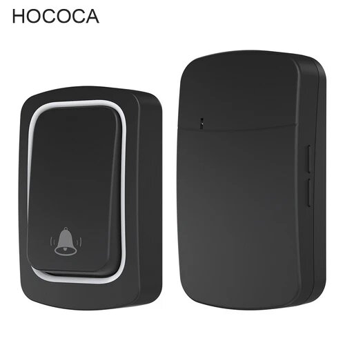 Беспроводной кинетический дверной звонок EU, Black 1 key 1 bell