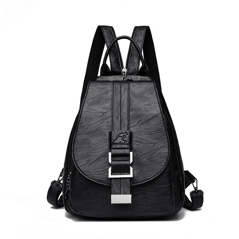 2025 Backpack Women's Two-Purpose Personalized Small Backpack Trendy Korean Soft Leather Front Shoulder Bag Multi-Purpose Travel Chest Bag