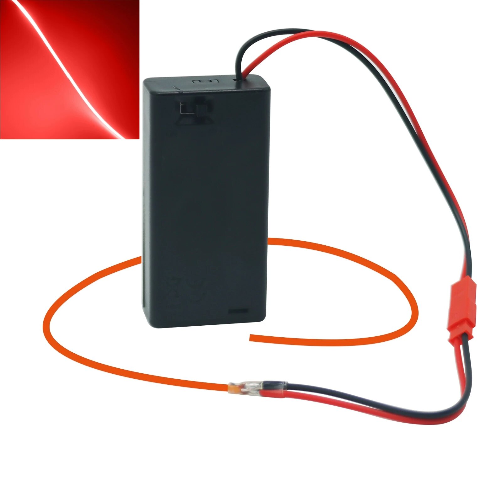 Гибкая светодиодная нить HEGEHE 3В Красный, 1 in 1 Red, 300MM