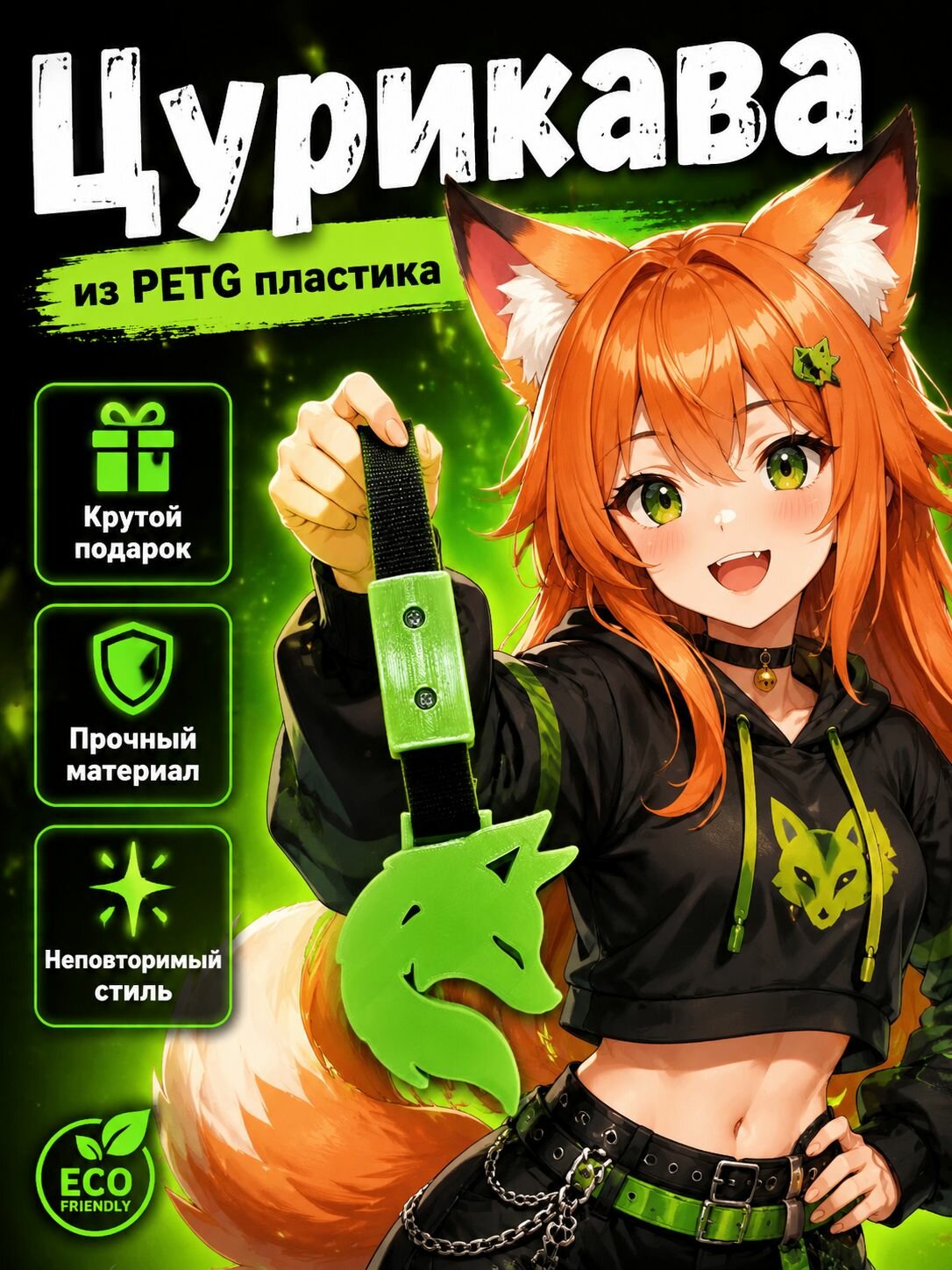 Цурикава/подвеска на машину Лиса Зеленая