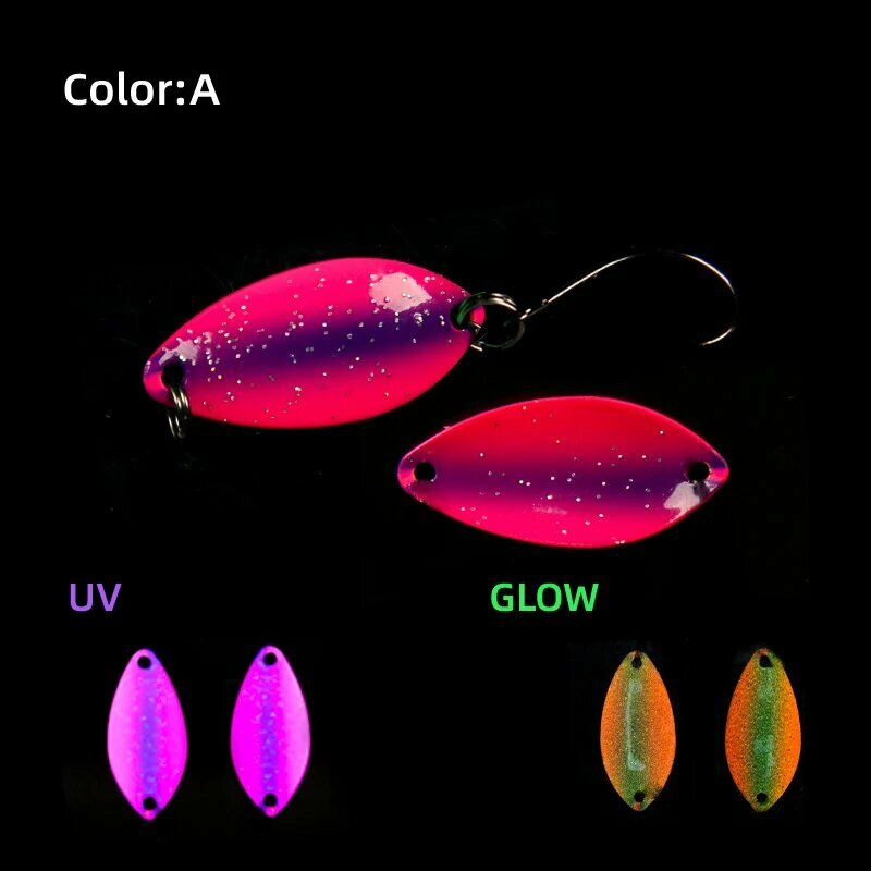 Микро-блесна-ложка SHENGMEIYU UV фиолетовая, Color: A