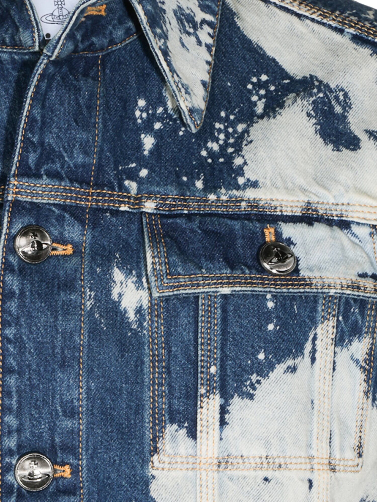 Куртка Vivienne Westwood Bleach-effect denim jacket, размер 50 — фото 1