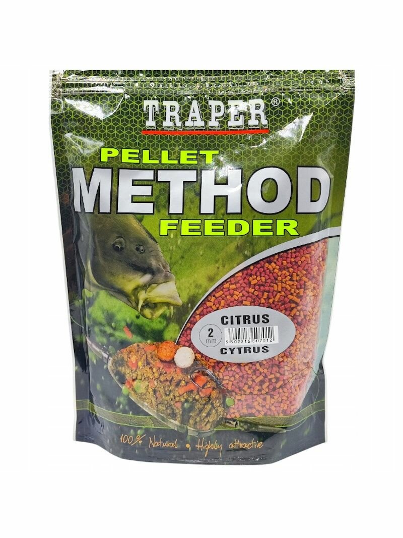 Пеллетс Traper Method Feeder Pellets, 2 мм, 500 гр, Цитрус — фото 1