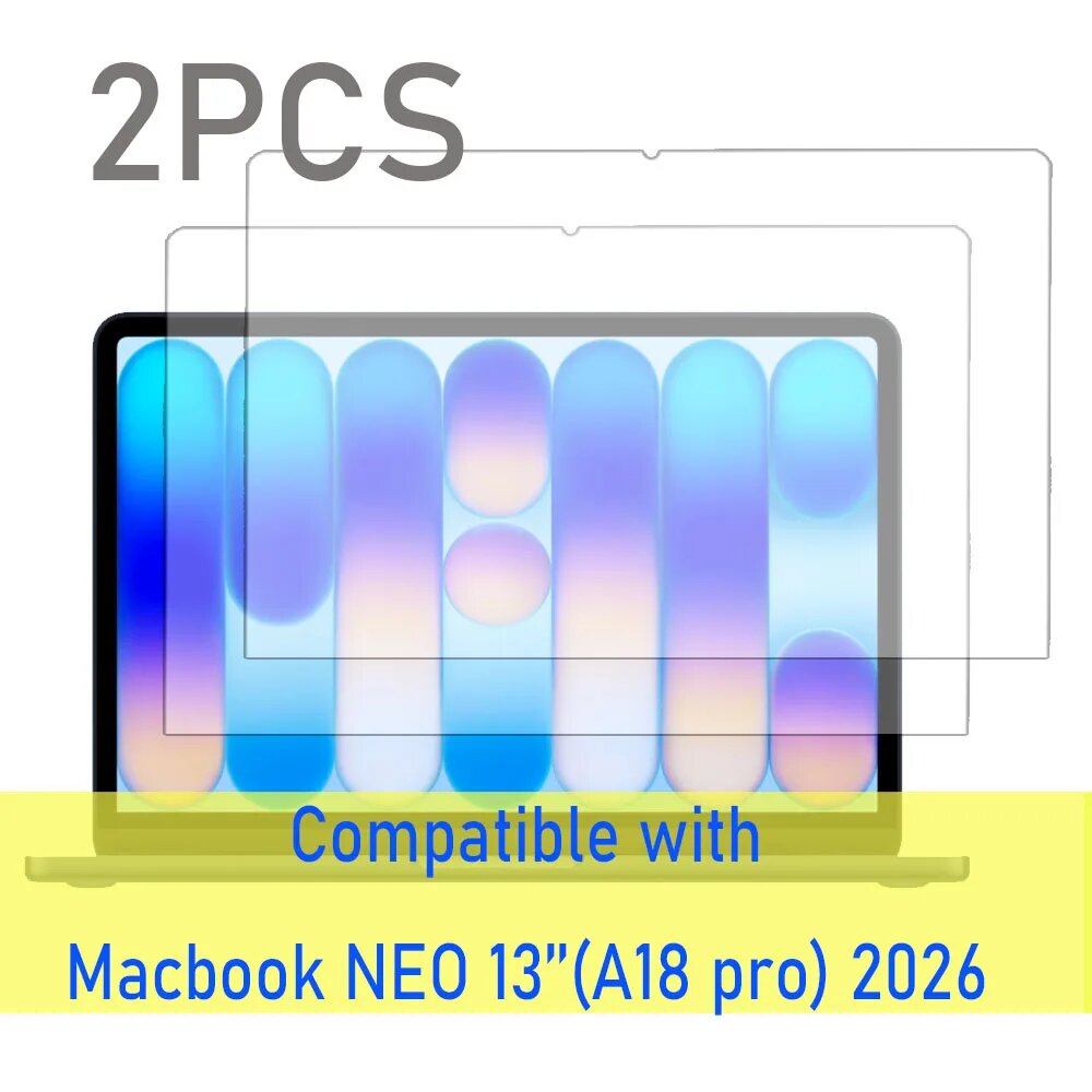 Комплект 2 защитных пленок Ropada для MacBook Neo 13' 2026 и MacBook Pro 18'