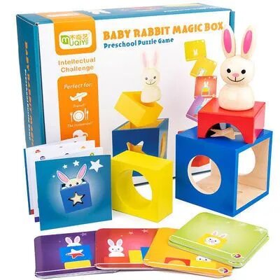 Детские развивающие деревянные 3D строительные блоки magic box без детей