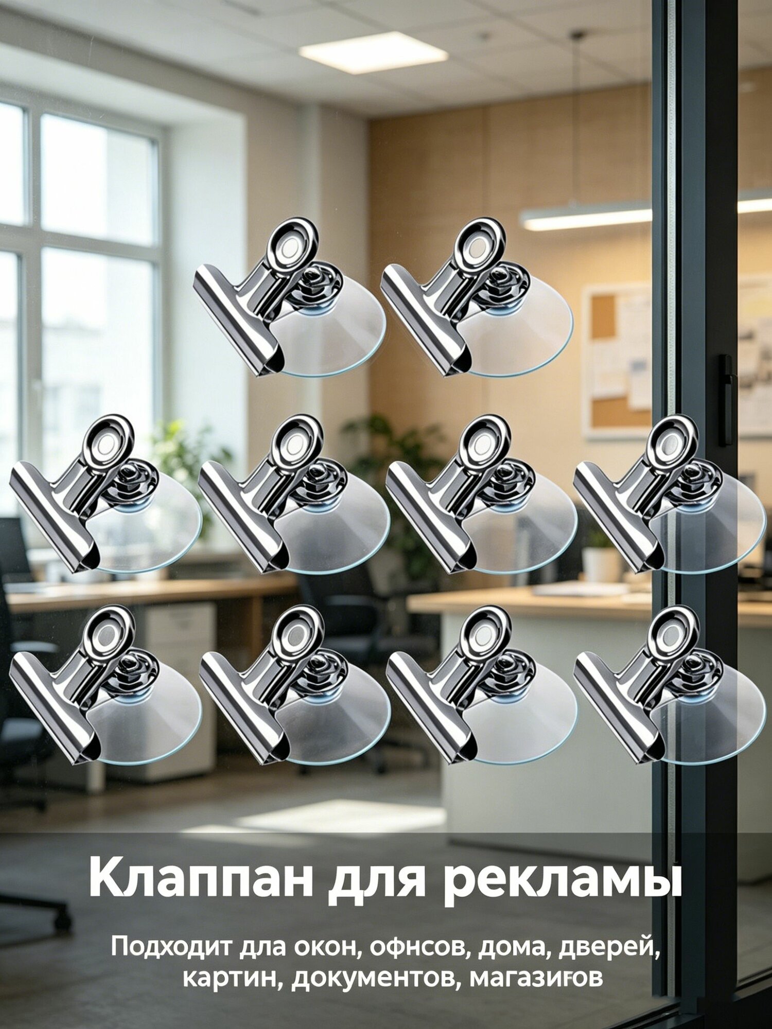 Присоска силиконовая с зажимом-прищепкой 5 шт.41mm для ванной для стекла
