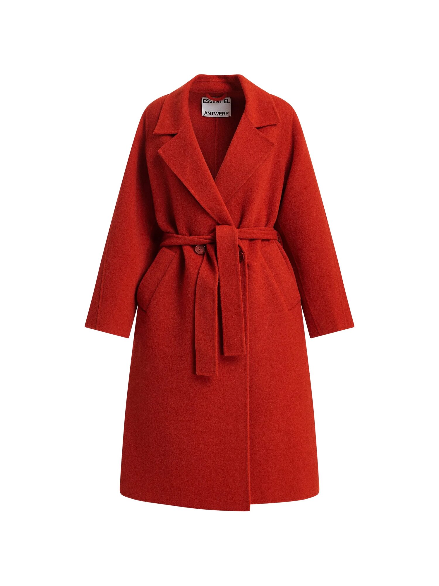 Пальто ESSENTIEL ANTWERP Belted notched-lapels coat