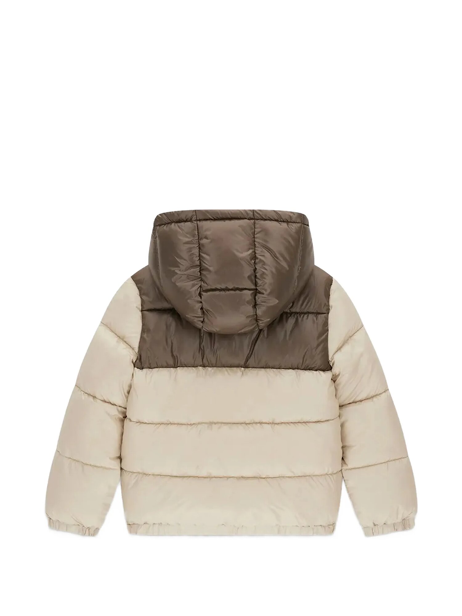 Куртка GUESS Hooded padded jacket, размер 8 лет, бежевый цветы мелкие — фото 1